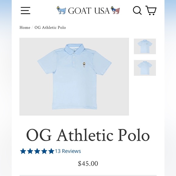 Goat Usa | Shirts | Goat Usa Mens Polo Tshirt Og | Poshmark